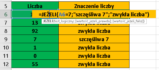 Jak widzisz w wierszu 9 Excel sam wychwycił siódemkę i zastosował wobec ...