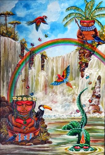 and he transformed Naipi into a large rock on the Argentinian side and ...