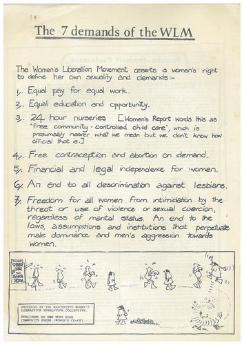 By this point, the Women's Liberation Movement of the UK had gained ...