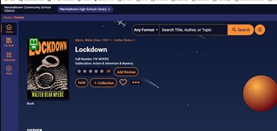 When you click on a book you might be interested in, here is what you get: