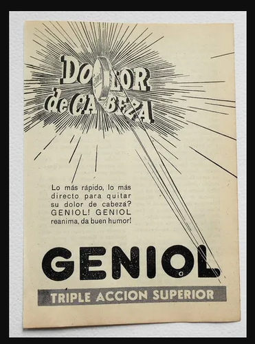 Publicidad de GENIOL presentando a su artista exclusiva: Niní Marshall.