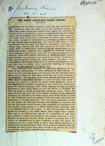 The White Australia Policy