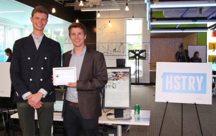 Yoran Brondsema and Thomas Ketchell at the LearnLaunch Demo Day