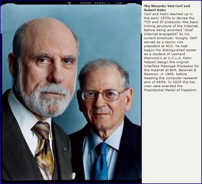 Vint Cerf and Robert Kahn both created the internet. This is important ...