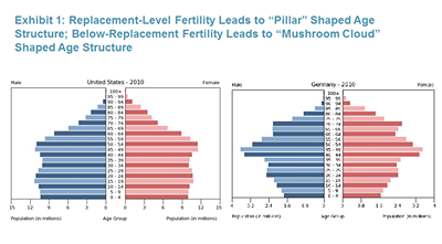 Replacement Rate: number of children born per woman