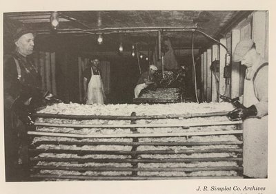Simplot's first onion dryer in the Caldwell plant.