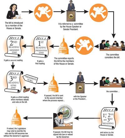 A simple diagram I found that briefly explains how a bill could become ...