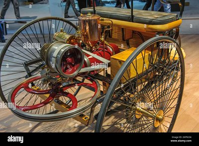 EN 1886 KARL BENZ INVENTA EL PRIMER MOTOR DE COMBUSTION INTERNA