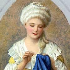 Betsy Ross sewing the flag.