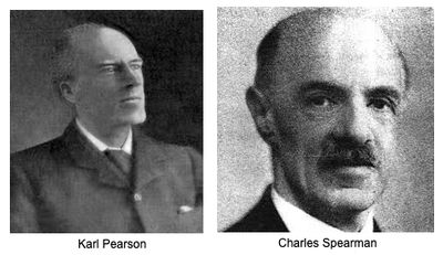 Pearson (1857-1936) y Spearman (1883- 1945):