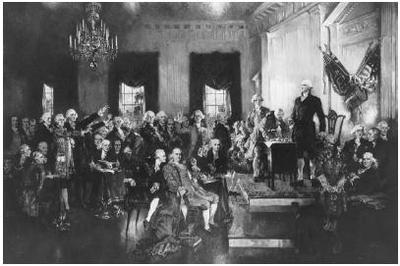 The Constitutional Convention meets to draft the U.S. Constitution in 1787