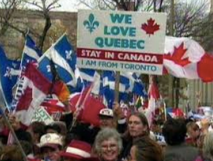 Canadians plead Quebec to vote no and stay in Canada