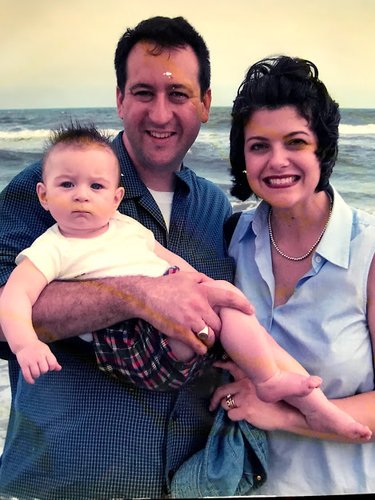At the beach with my parents looking cool as heck (Summer of 2004)