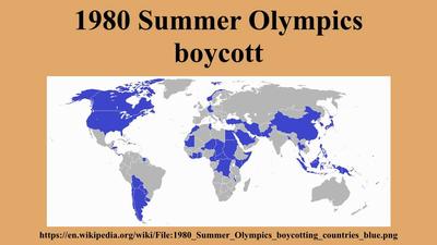 The 1980 summer Olympics boycott was pretesting the late 1979 Soviet ...