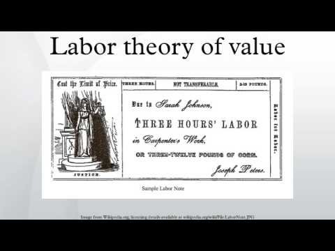 The Labour Theory of Value (LTV)