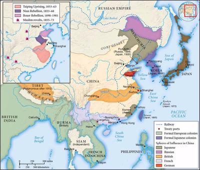 Map 19.1 China and the World in the Nineteenth Century