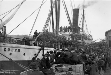 Steamships became a popular source of transportation during the Gold Rush.