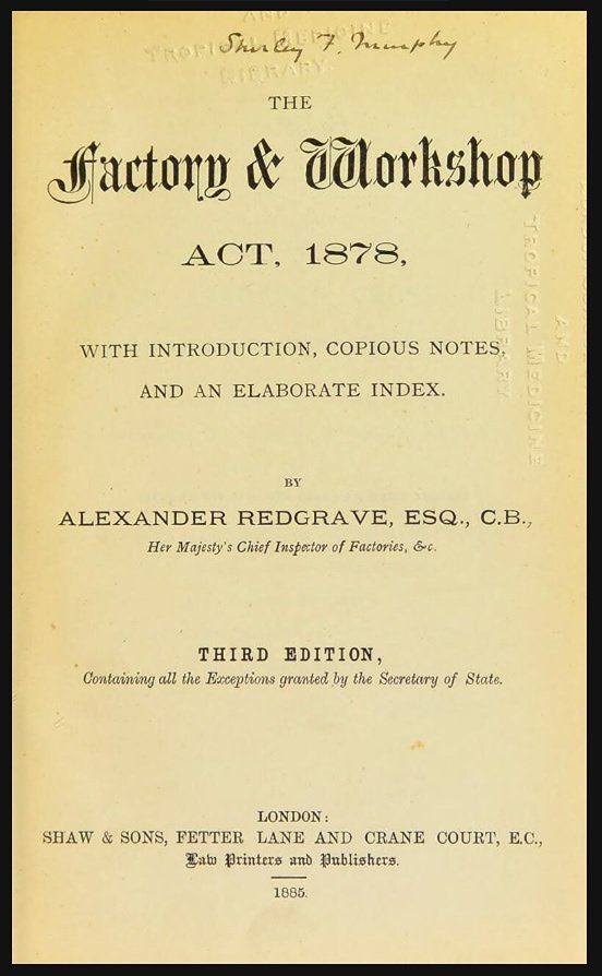 Factory and Workshop Act 1878