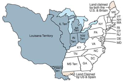 Louisiana territory was split