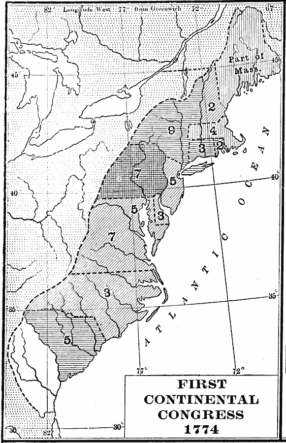 heres a map of the first continental congress