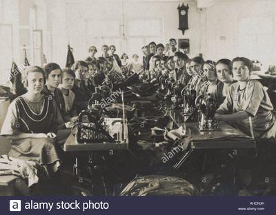 women in their workplaces as seamstresses