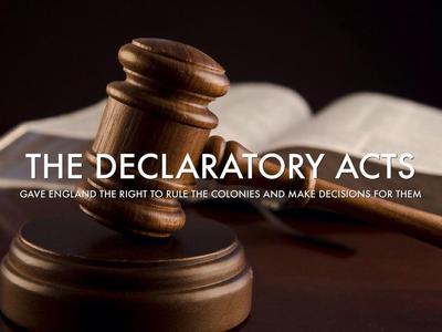 The Declaratory Acts