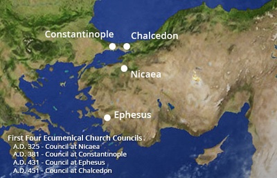 451: Council of Chalcedon meet to reaffirm the doctrine of the two ...