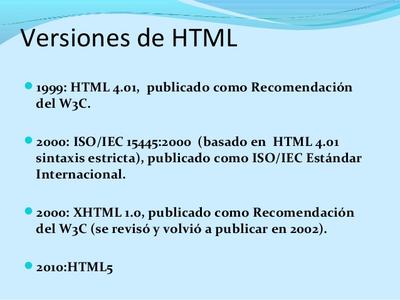 Versiones de HTML