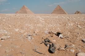 These are the Giza pyramids, there is trash miles around the pyramids.