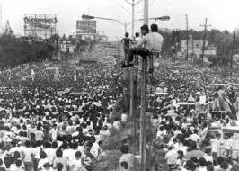 The Filipinos united to stop President Ferdinand Marcos.