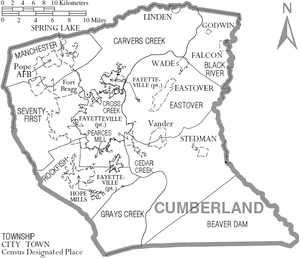 Map of Cumberland County.