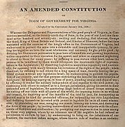 The Virginia State Constitution, helped framed by me (James Madison)