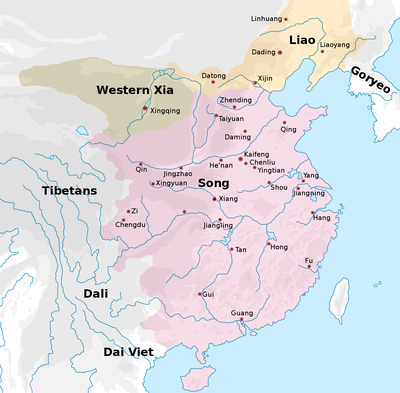 Map Of The Song Dynasty