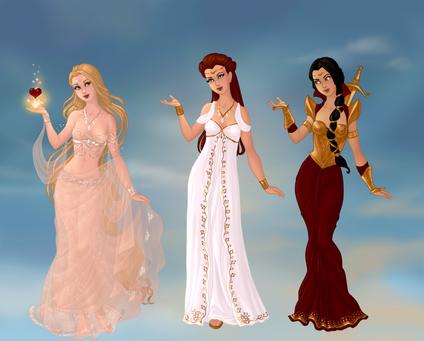Aphrodite, Hera, and Athena