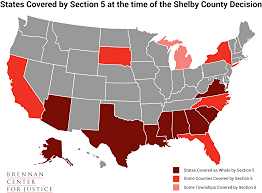 he map indicates the states that, until this ruling, were required to ...