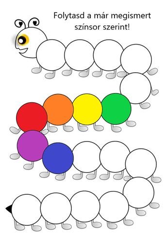 Ha pontosan színezel, milyen lesz a kukac feje?