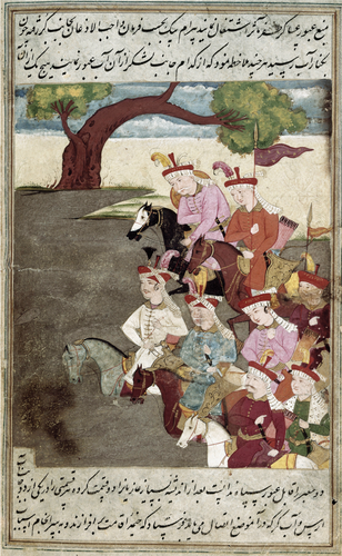 A picture of qizilbash wearing their distinctive red hats. https://epub ...
