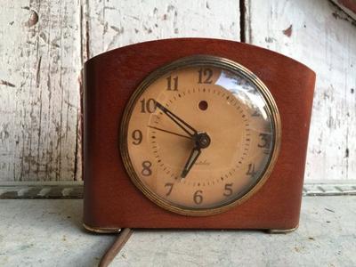 This was one of the first wooden electric clocks.