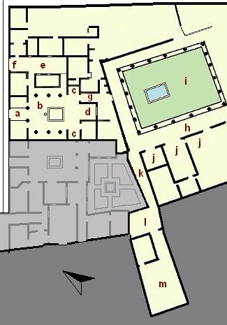 A over view of The House of the Relief of Telephus.