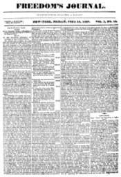 1827- “Freedom’s Journal” is published