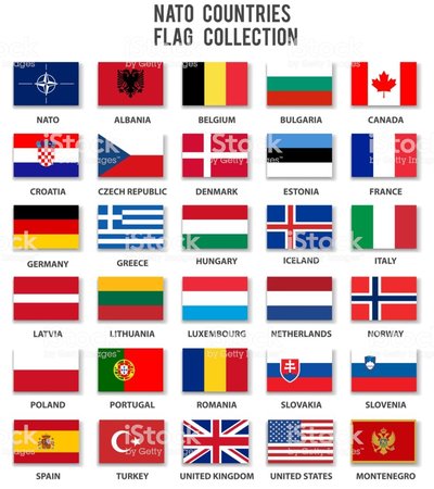 These are the flags of each country that is in NATO.