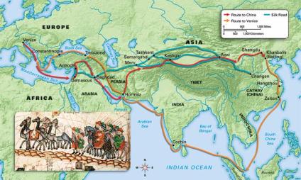 Explain the effects of the reopening of the ancient "Silk Road" between ...