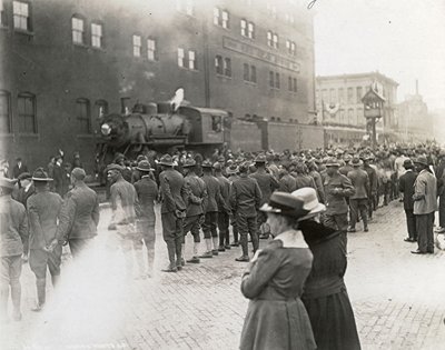 Soilders being sent to war.