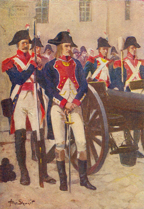 Napoleon as a artillery officer in the French government.