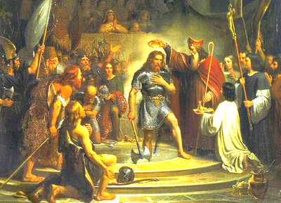 Clovis Converts to Christianity