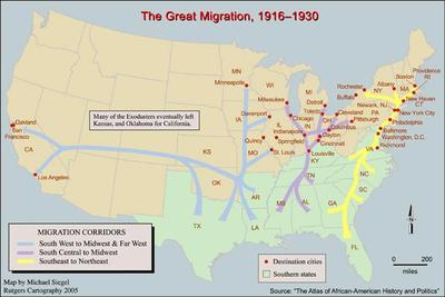 The Great Migration- 1916-1930, the mass movement of southern blacks to ...