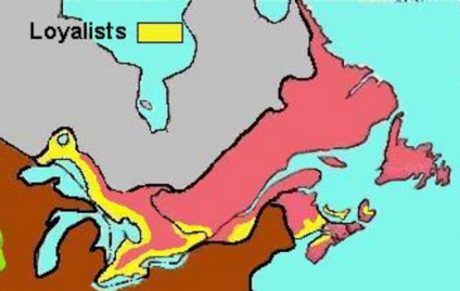 1776-1783 American Loyalists flee to the North