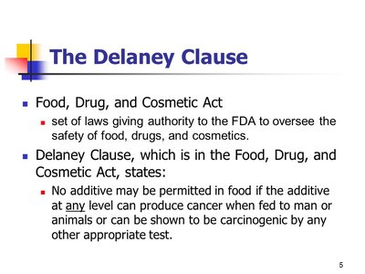 1958: Delaney Clause