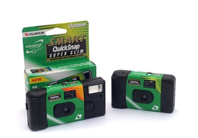 Fijifilm invented the disposable camera in 1986. Their cameras were not ...