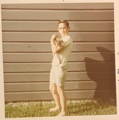 Terry as a child, at the age 17.